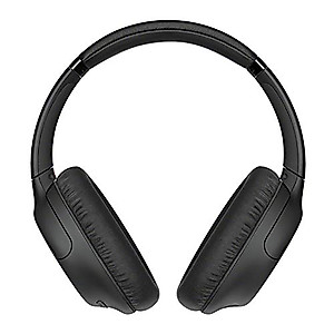 Sony WHCH710N Wireless Bluetooth Noise-Canceling Over-The-Ear Stereo Headphones (Black) Bundle with Protective Headphone Case and Headphone Stand - Dual Microphone, 35 Hours of Playtime - (3 Items)