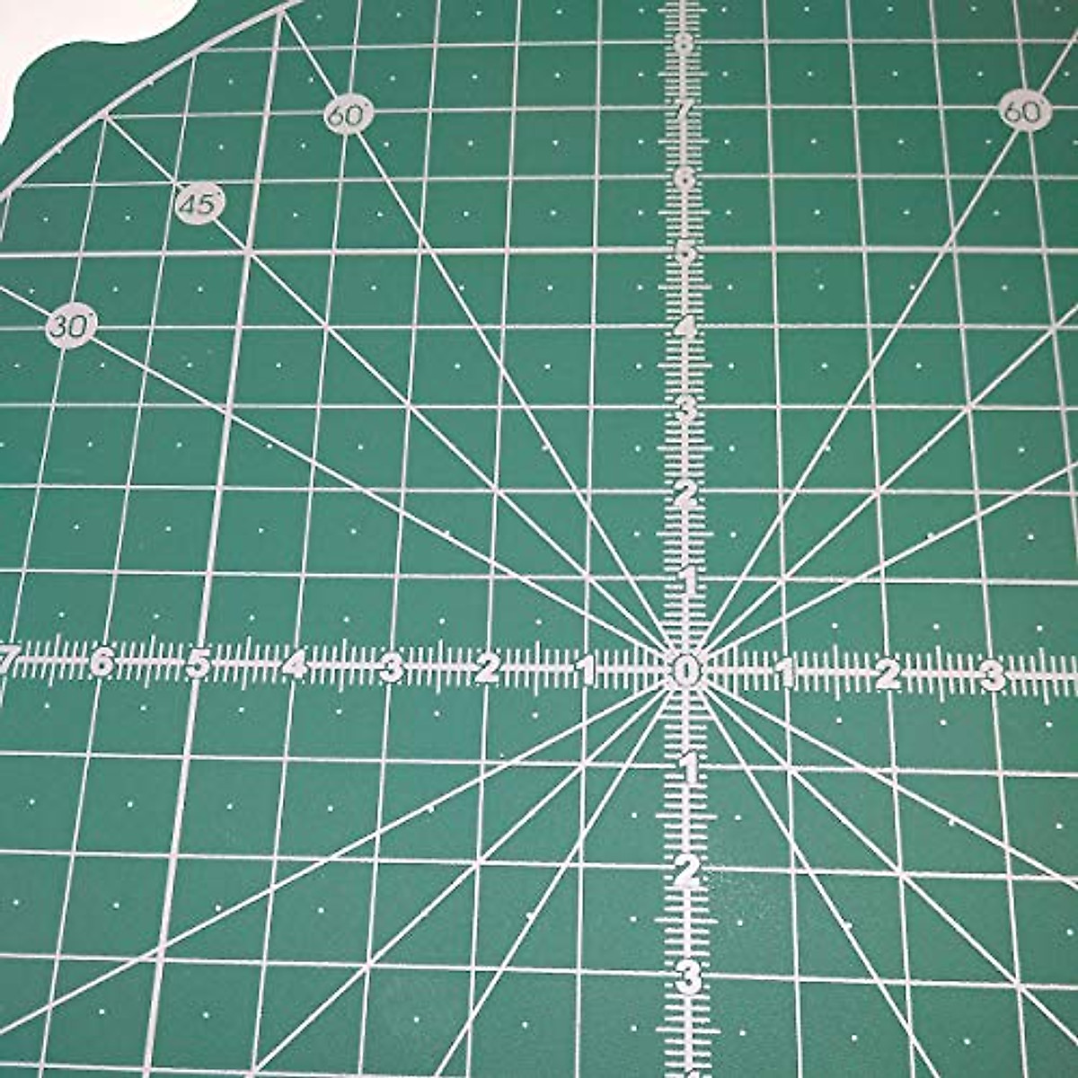 HONEYSEW Circle Rotary Cutting Mat Diameter 20cm(8") Self Healing for Any Table Protection Board Quilt Fabric Doing Crafts Sewing Quilting Projects Rotating Cutter Pad (Green Color)