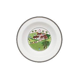 Villeroy & Boch Design Naif Rim Cereal #3-Wedding Procession, 7.75 in, White/Colorful