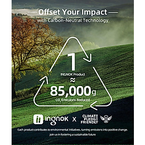 Ingnok 18.5 Inch Portable Monitor, 100% sRGB FHD Laptop Screen Extender USB C HDMI Portable Gaming Monitor w/Smart Cover & Speakers, External Monitor for Laptop Mac PC