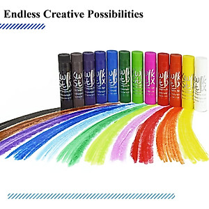 Kwik Stix Solid Tempera Paint Sticks, 24 Colors, Washable Paint Sticks for Kids, Non-Toxic, Quick Drying, Allergen Free, Paint Sticks in Classic, Metallic & Neon Colors, Paint for Kids and Toddlers