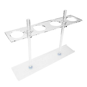 4 Holes Funnel Support, Plexiglass Lab Stand Set Adjustable Height Funnel Holder Separating Funnel Rack for School Laboratory Experiment Fixing Accessories
