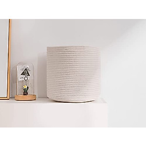 CubesLand Woven Baskets for Organizing /Storage 11x11'' for Cube Storage Organizer/Shelves,Cube Shelves Cloth Closet Basket Bins, Rope Storage Bins 4 Packs Off White