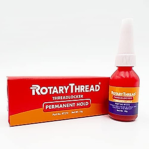 Permanent Hold Threadlocker, Heavy Duty High Strength Adhesive Locks Metal Fasteners Curing Sealant 0.35oz (RT272) by Rotary Thread