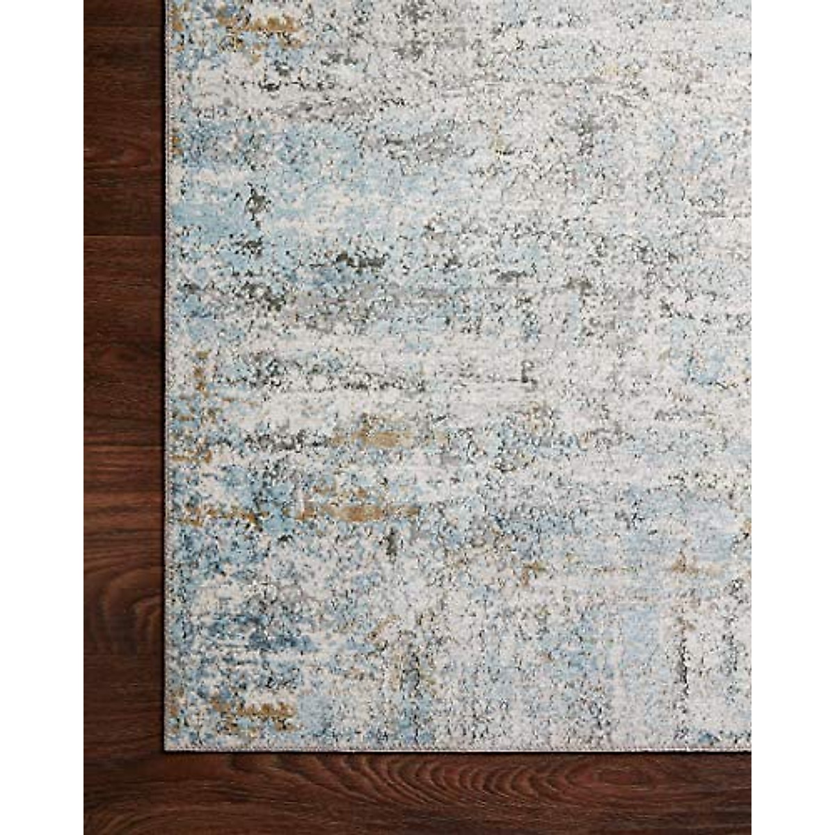 Loloi II Drift Collection DRI-03 Ivory/Sky, Contemporary 7'-6" x 9'-6" Area Rug