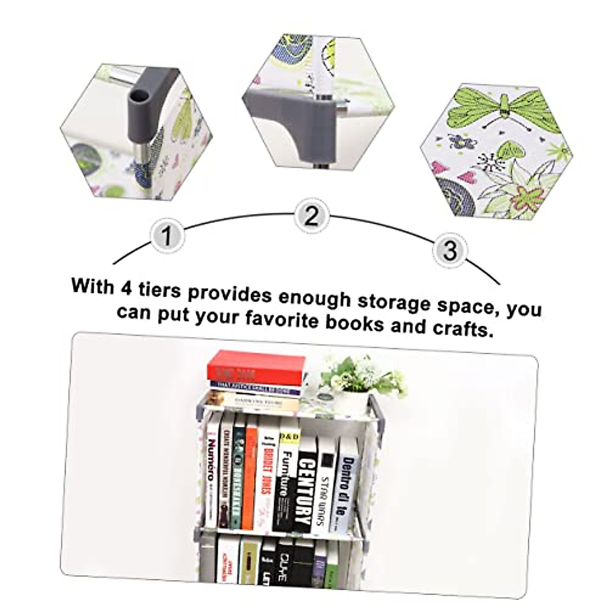 CAXUSD Combination Shelf Shoe Rack Shelf Clothing Shelves Clothes Organizer Rack Free Standing Bookcase Hangers for Clothes Clothing Shelf Storage Shelf Display Stand Rack Simple Fabric