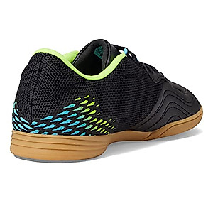 adidas Copa Sense.3 Indoor Sala Soccer Shoe, Black/Bright Cyan/Team Solar Yellow, 4.5 US Unisex Big Kid