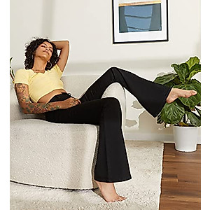 GROTEEN Women's Flare Leggings-Bootcut Yoga Pants for Women High Waisted Workout Bootleg Work Pants Dress Pants Black