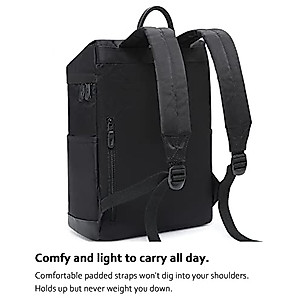 HotStyle ADMETA Casual Daypack College Backpack Aesthetic Bookbag, Black