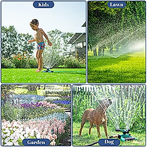 Sprinkler, Sprinklers for Lawn Garden Oscillating Water for Lawns Large Yard Area Hose Rotating Watering Grass Outdoor