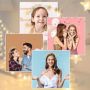 Birthday Headbands for Women Birthday Gold White Tiaras and Crowns for Women Girls Christmas Birthday Party Decorations Happy Birthday Princess Crown Rhinestone Happy Birthday Accessories Crown