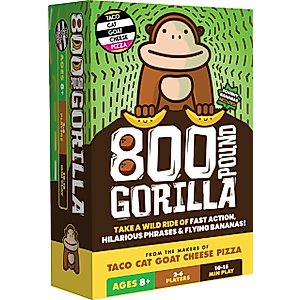 800 Pound Gorilla Board Game by Taco Cat Goat Cheese Pizza - Fun Family Card Game for Kids and Adults – Great for Family Game Night, Birthday Gift for Kids 8+ - Easy, 15 min, 2-6 Players