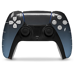 WraptorSkinz Skin Wrap compatible with Sony PS5 DualSense Controller Smooth Fades Blue Dust Black (CONTROLLER NOT INCLUDED)