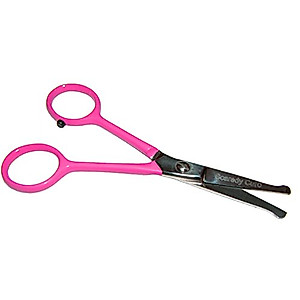 Tiny Trim 4.5" Ball-Tipped Scissor for Dog, Cat and all Pet Grooming - Ear, Nose, Face & Paw - Scaredy Cut's small Safety Scissor