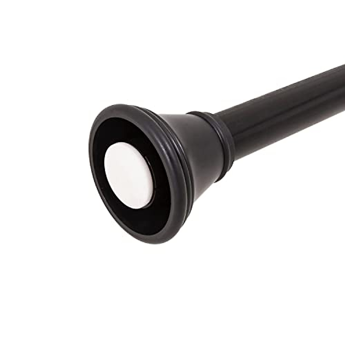 Interior Living 42-72 in. Adjustable Decorative Standard Shower Rod, Black