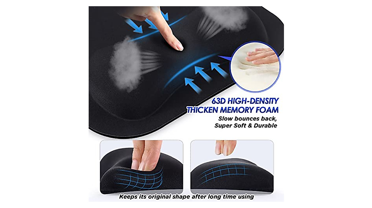 Gimars Large Ergonomic Mouse Pad with Memory Foam Wrist Rest