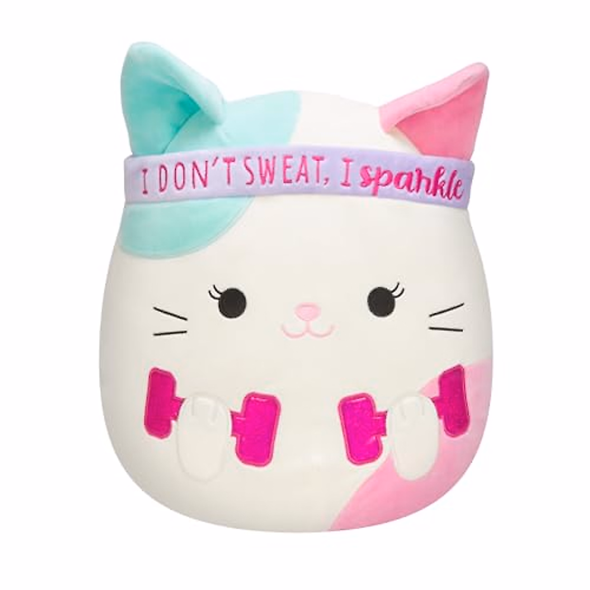 Squishmallows Original 14-Inch Caryl Teal and Pink Calico Cat - Large Ultrasoft Official Jazwares Plush