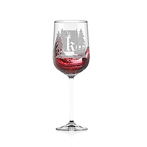 P&Y Wine Glasses, christmas gift, Crystal Clear Glass in Gift Packaging, Long Stem-Unique Modern Shape Wine Glass for Red and White Wine -15 OZ (1pack), Mother's Day Gift（wine glass K）