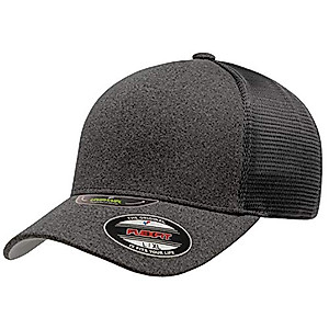 Flexfit unisex adult Flexfit Melange Unipanel Trucker Cap, Dark Grey, Large-X-Large US