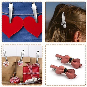 Chuangdi 200 Pieces Silver Metal Alligator Hair Clips tiny small Duckbill Teeth Bows flat Hair Clips for Women Girls Care Accessories(30 mm/ 1.2 Inch)