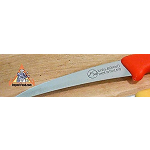 Pack 3 Kiwi Kom Kom Knife Fruit Carving Red Handle for Fruits and Vegetables Thai Carver Tool