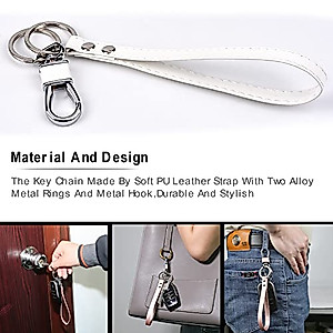 Amazon Essentials - Lanyard Keychain with Detachable Alloy Metal Rings (white)