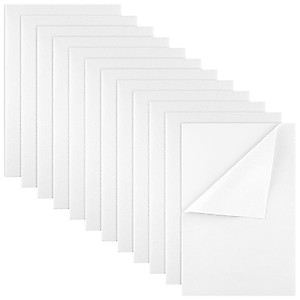Morcheiong 12 Pcs Self Adhesive Felt Sheet Soft Felt Sheets with Adhesive Backing for Art Project and Sewing DIY Craft(11.8"x7.9"/30x20cm)- White