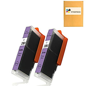 F FINDERS&CO CLI-281 XXL Photo Blue Ink Tank Replacement for Canon CLI-281 281 PB Work with Canon PIXMA TS8120 TS8220 TS9120 (2X CLI-281XXL PB)