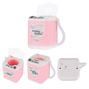 DOTSOG Mini Electric Makeup Brush Cleaner Makeup Sponge Washing Machine Dollhouse Toy Cosmetic Brush Powder Puff Washer Beauty Cleaning Makeup Tool