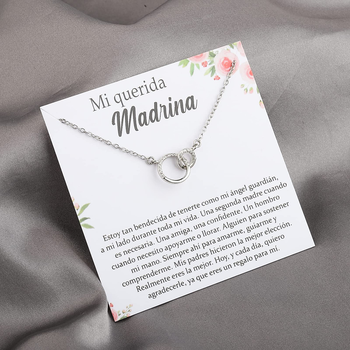 TGBJE Madrina Gift Madrina Necklace Jewelry Godmother Proposal Gift Godparent Gifts Baptism Gift First Communion Gift (Estoy Madrina ne)