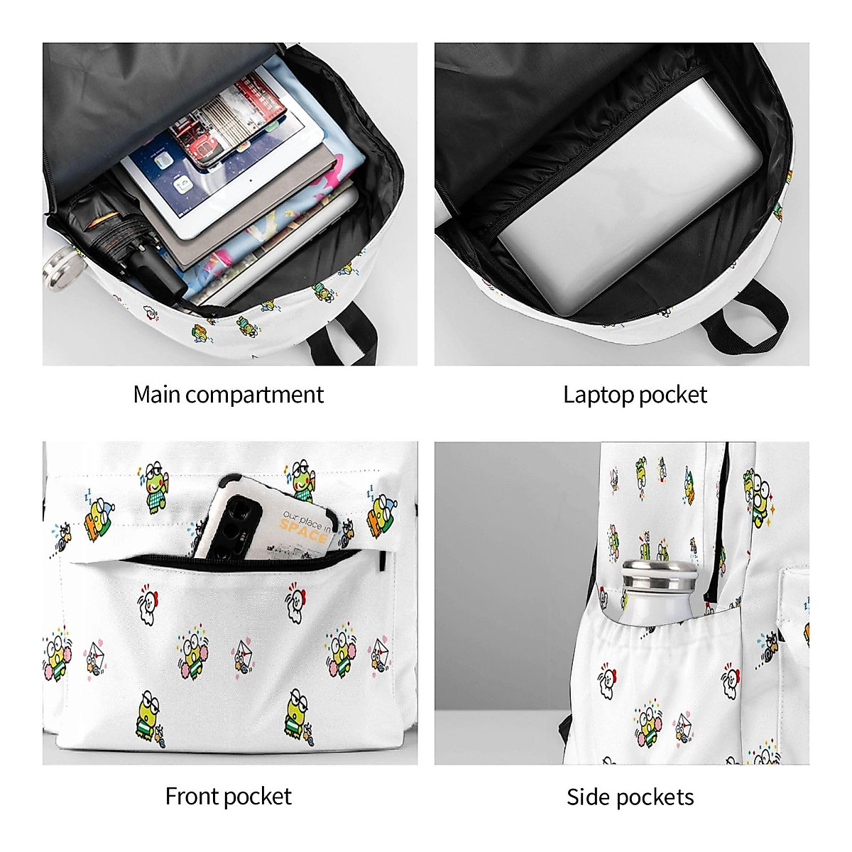 Cute Backpack for School, Funny Cartoon Lightweight Shoulders Backpacks Anime Daypack Kawaii Book Bag Novelty College Back Pack for Boys Girls Sports Travel Hiking Camping Work, 16.9 Inch Pattern-23