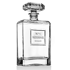 Godinger Reserve Whiskey Decanter for Liquor Scotch Bourbon - 40oz