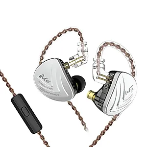 YINYOO KZ AS16 in Ear Monitors IEM Metal in Ear Headphones Earphones HiFi Stereo Sound Wired Earbuds Noise Cancelling with 8BA Balanced Armature Driver 0.75mm 2pins Cable (with mic, Black)