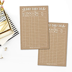Newborn Baby Log Tracker Journal Book, Infant Daily Schedule, Feeding Food Sleep Naps Activity Diaper Change Monitor Notes For Babies, Mommy Nursing or Breastfeeding Record Tracking Chart 50 Sheet Pad