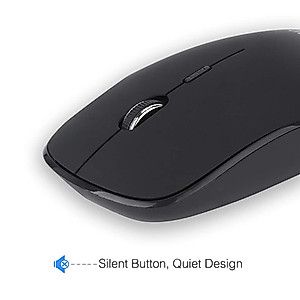 Fonicer Wireless Keyboard and Mouse Combo with USB C & USB A Receiver-Full Size Type c Keyboard and Mouse Compatible