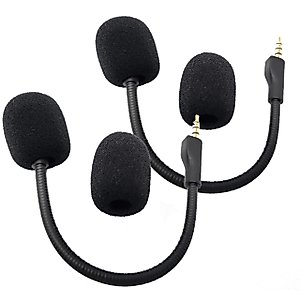 TNE 2 Pack Replacement Game Mic for Steelseries Arctis 1 Headphones Detachable Microphone Boom for Arctis 1 PS4 Pro PS5 Xbox One X Computer PC Gaming Headsets 3.5mm Jack Noise Cancelling
