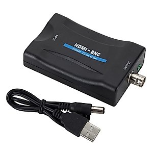 SAIZHUO HDMI to BNC Adapter Audio Signal Converter Adapter Stereo Audio Converter 3.5mm for HDMI Video to Display on Regular Televisions