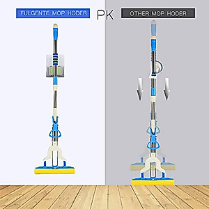 Mop Broom Stainless Steel Holder, Wall Mount Storage Cleaning Tools Organizer for Laundry Garage Garden Bath Kitchen,Screws&Self Adhesive Mop Broom Storage Rack [2Pcs]