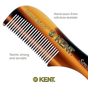 KENT 81T "Freddie" Handmade Beard Mustache Comb - Extra Small. Unbreakable Fine Toothed Beard and Moustache Combs Pocket Size for Facial Hair Grooming. Hand-Made Saw-Cut & Polished