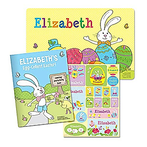 Easter Activty Kit for Kids - Coloring Book, Personalized Placemat and Stickers - I See Me!