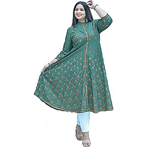 Yash Gallery Rayon Floral Printed Anarkali Kurtis for Women Indian Style