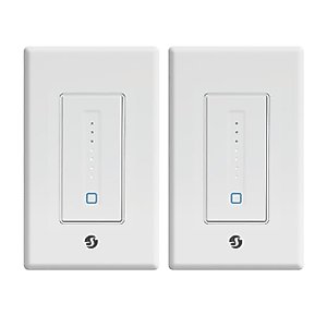 Shelly Plus Wall Dimmer | WiFi Smart Wall Dimmer Relay | Home Automation | Bluetooth Gateway | Compatible with Alexa & Google Home | No Hub Required | Timer Schedule | Dimmable Lights (2 Pack)