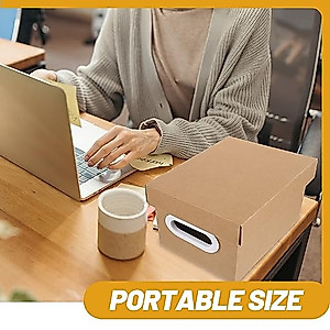 Homoyoyo Box Paper Organizer Handled Storage Container Desk Storage Organizer Desktop Organizing Holder Book Organizer Desktop Storage Organizer Makeup Stand Thick Section Z8