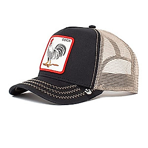 Goorin Bros. The Farm Men's Trucker Hat - Baseball Snapback Cap, Black Rooster