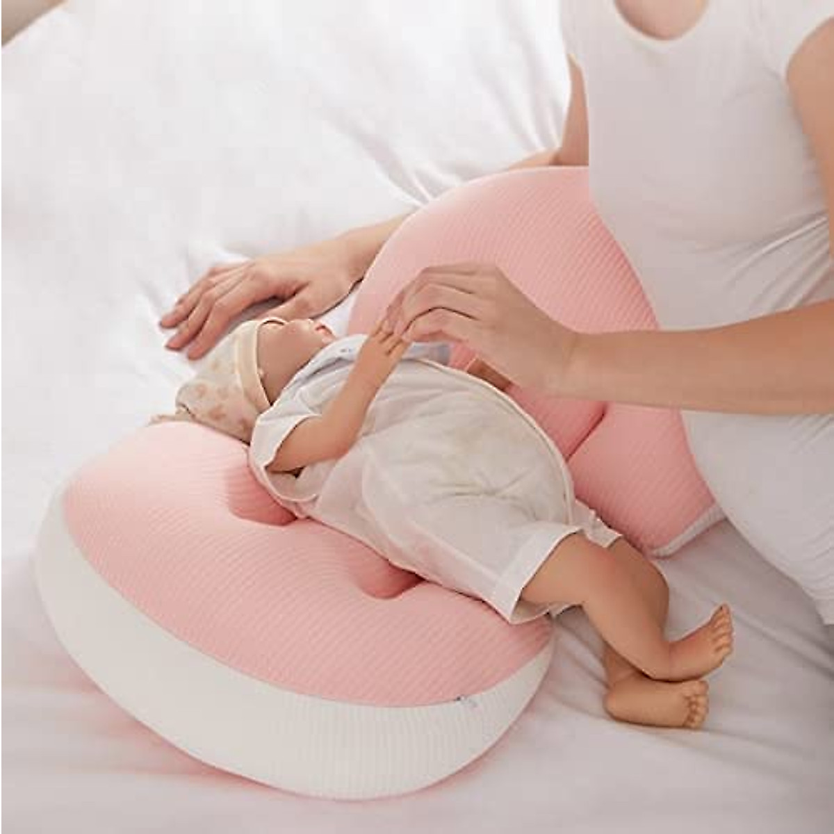 Side Sleeper Pregnancy Pillow, Side Sleeper Maternity Belly Support Pillow, Pregnancy Double Wedges for Body, Belly, Back Support, Maternity Pillow with Detachable Wedges