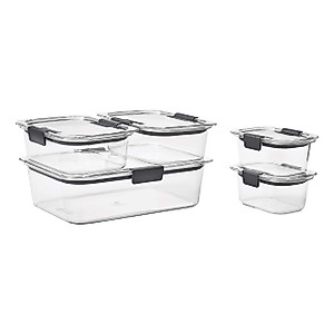 Rubbermaid Brilliance Leak-Proof Food Storage Containers Set (16 Pieces Total) | BPA-Free & Stain Resistant