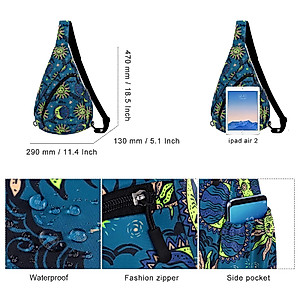 HUA ANGEL Crossbody Sling Bag for Men & Women Lightweight Waterproof Chest Shoulder Bag for Travel Hiking & Everyday Use