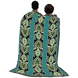 Pure Country Weavers William Morris Ivy Blanket - Arts & Crafts - Gift Tapestry Throw Woven from Cotton - Made in The USA (72x54)