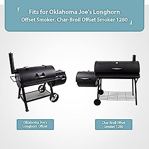 SHINESTAR Upgraded Grill Cover for Oklahoma Joe Longhorn Offset Smoker, Drawstring and Built-in Vents, Durable & Waterproof
