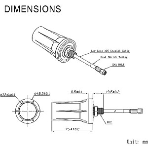 Bingfu Cellular 4g LTE SMA Antenna - with TS9 Splitter Cable - Compatible with Verizon AT&T T-Mobile Sprint 4G LTE Mobile Hotspot MiFi Router Cellular Mobile Broadband Modem USB Modem Dongle Adapter